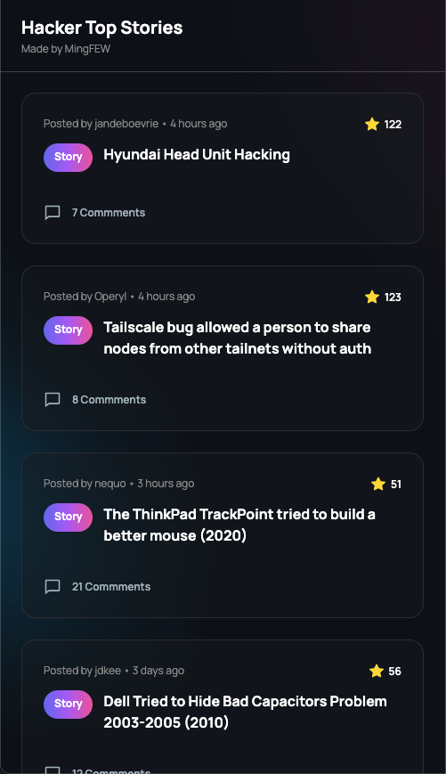 GitHub - MingFEW/HackerNews